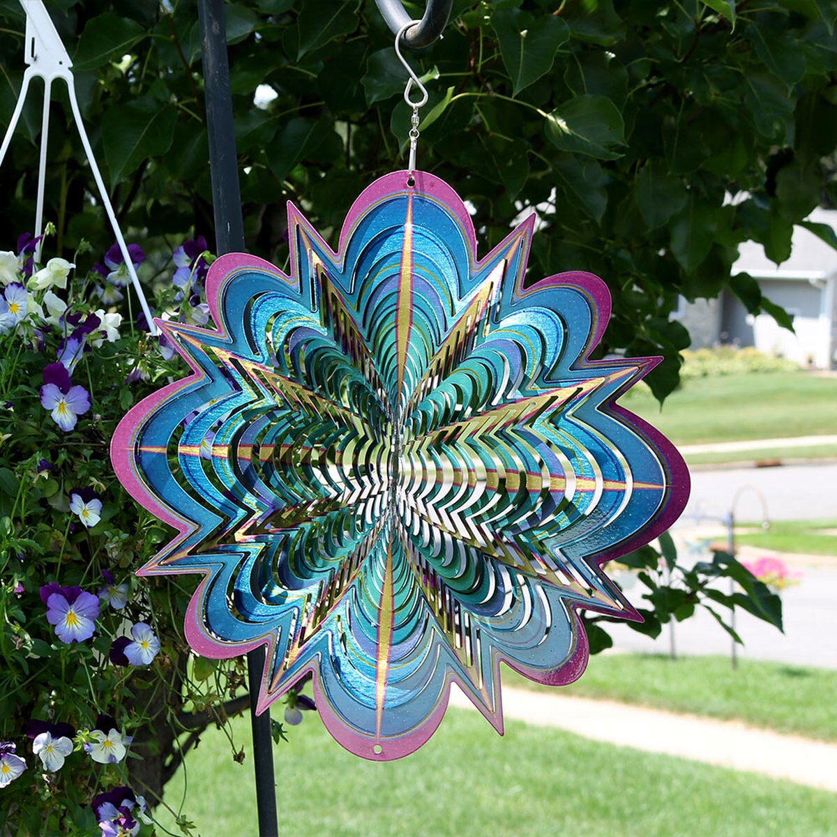 Arctic Splash Stainless Steel 3D 12" Spinner – Flowers in the Attic ...